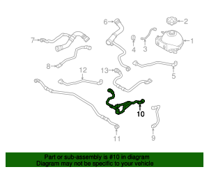 17127596839 - 2012-2018 BMW Engine Coolant Hose (17-12-7-596-839) | BMW ...