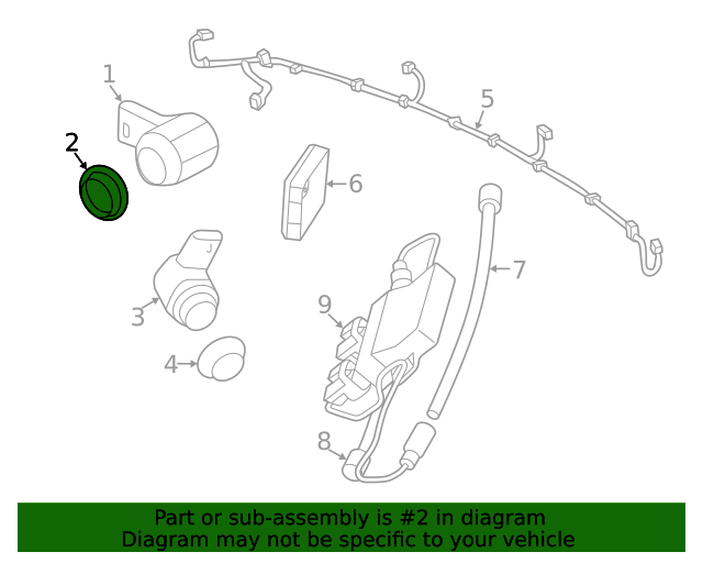 LR011193 - Park Sensor Retainer 2010-2019 Land Rover | Land Leaping ...