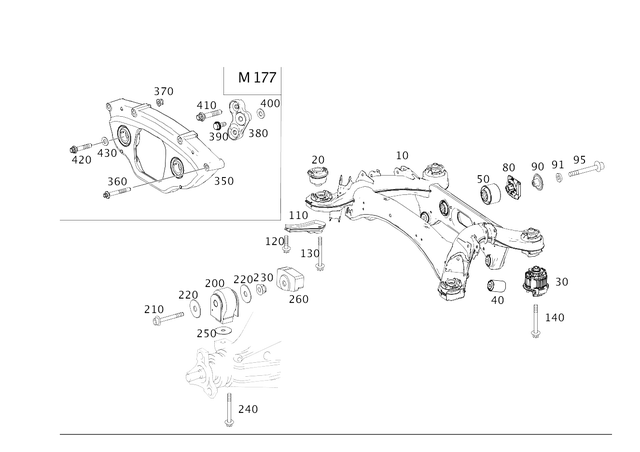 213-350-52-03 - Rear Axle Carrier 1995-2022 Mercedes-Benz | Mercedes ...