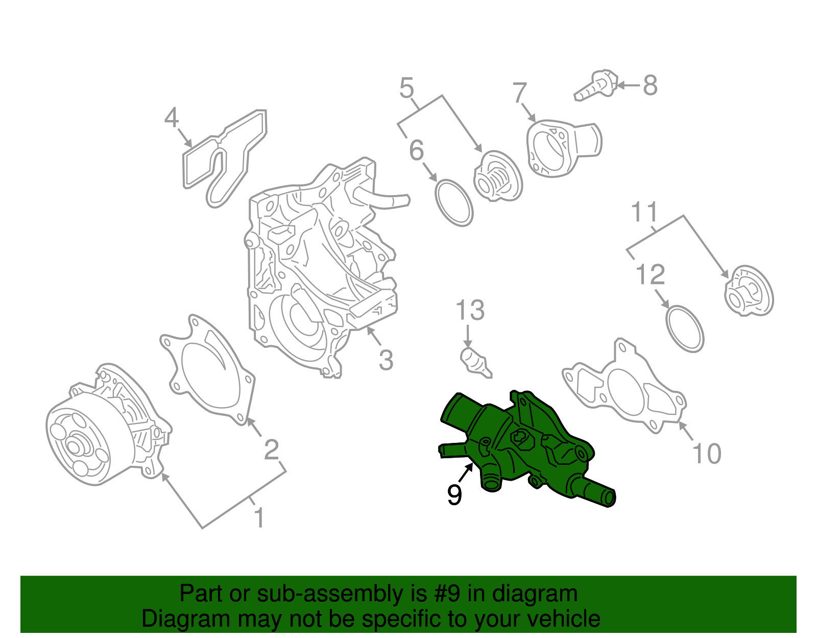 2015-2019 Nissan Water Outlet 11060-BV80A | Nissan Parts Central