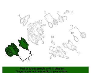 B1010-1KC0C - Water Pump 2011-2022 Nissan | Nissan Parts & Accessories ...
