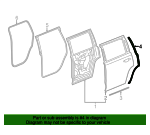 2015-2020 GM Passenger Side Rear Door Rear Auxiliary Weatherstrip ...