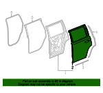 2015-2020 GM Driver Side Rear Door Outer Panel 23453678 GM ...