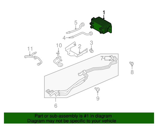 Genuine OEM Trans Cooler Part# LR013722 Fits 2010-2016 Land Rover: Up ...