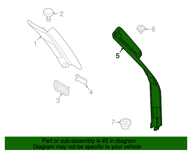 51-43-3-403-333 - Rear Pillar Trim - 2004-2010 BMW X3 | Buy BMW Parts Now