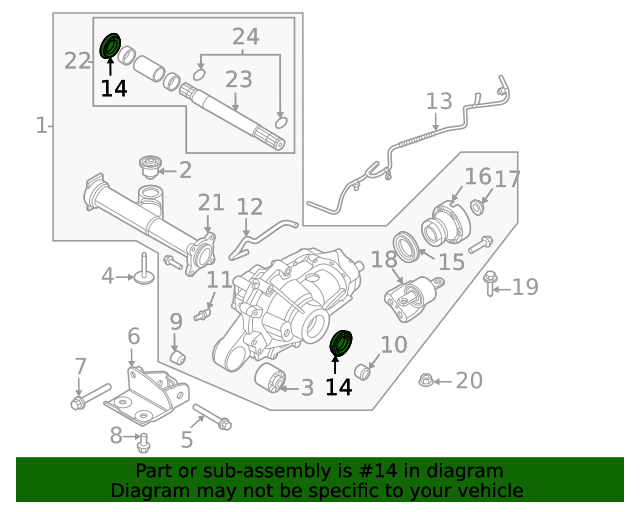 2021-2023 Ford Bronco Axle Seal MB3Z-4B416-A | GetOEMParts.com