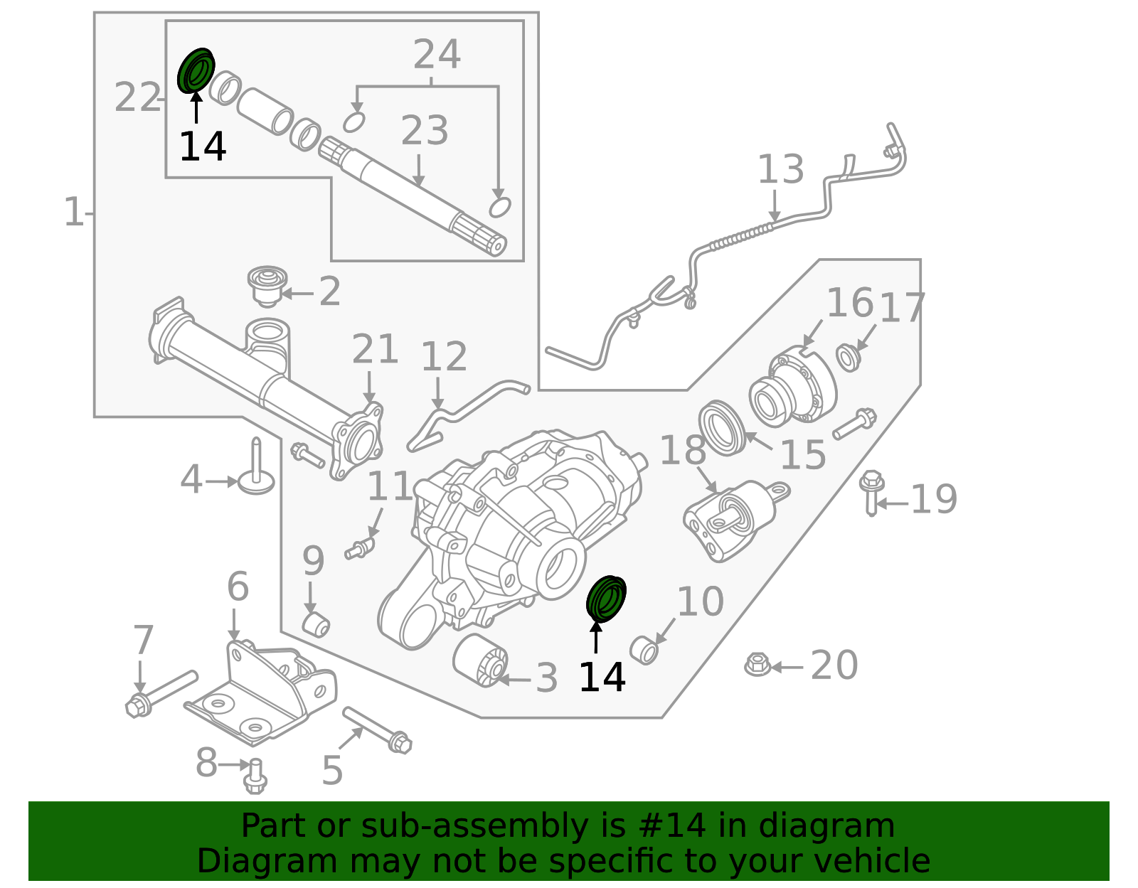 2021-2024 Ford Axle Seal MB3Z-4B416-A | TascaParts.com