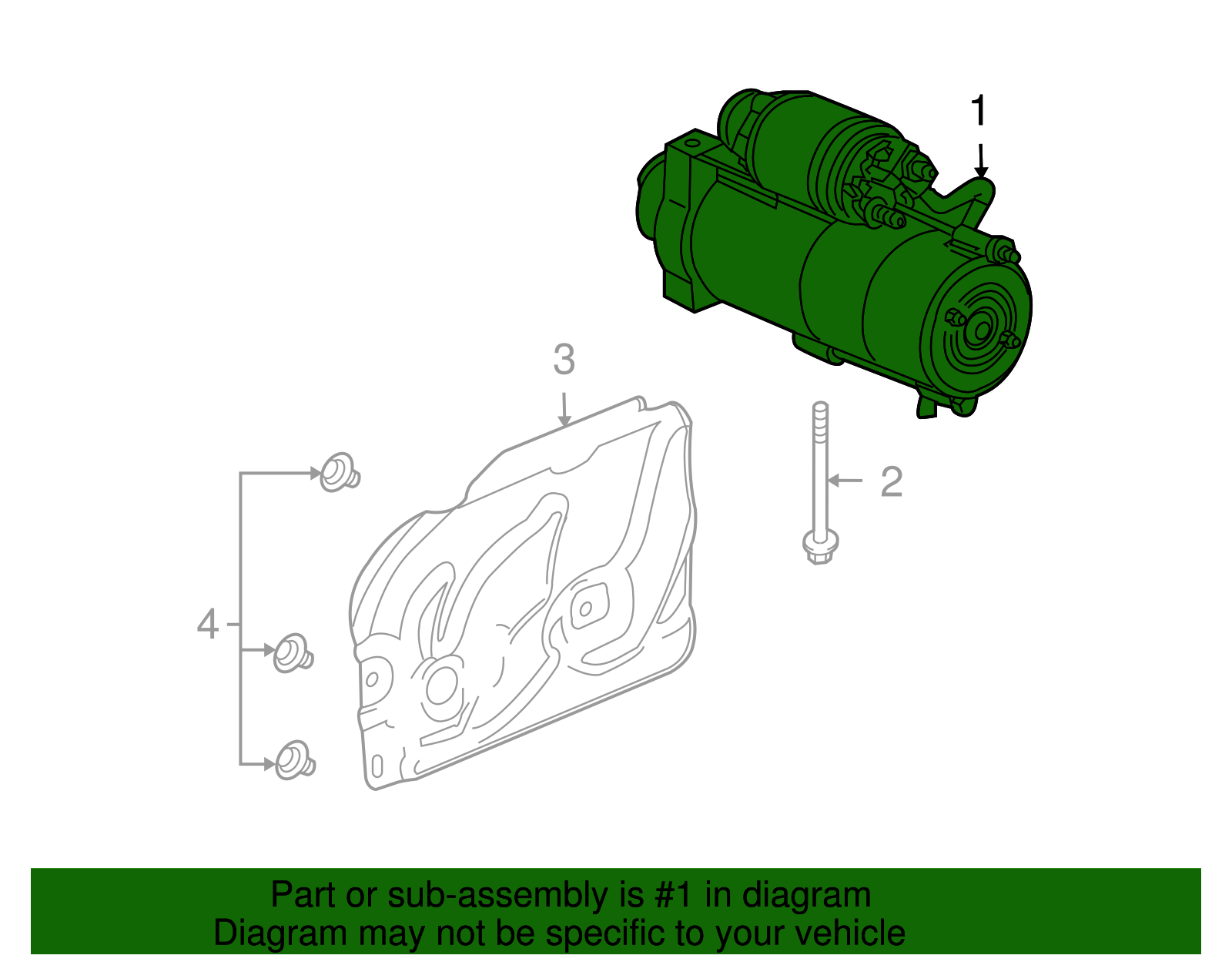 2010-2015 Chevrolet Starter (Replaces Part Number 12617229) 19418859 GM ...