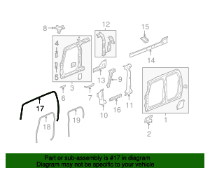 2009-2010 Hummer H3T Passenger Side Center Pillar Upper Auxiliary ...