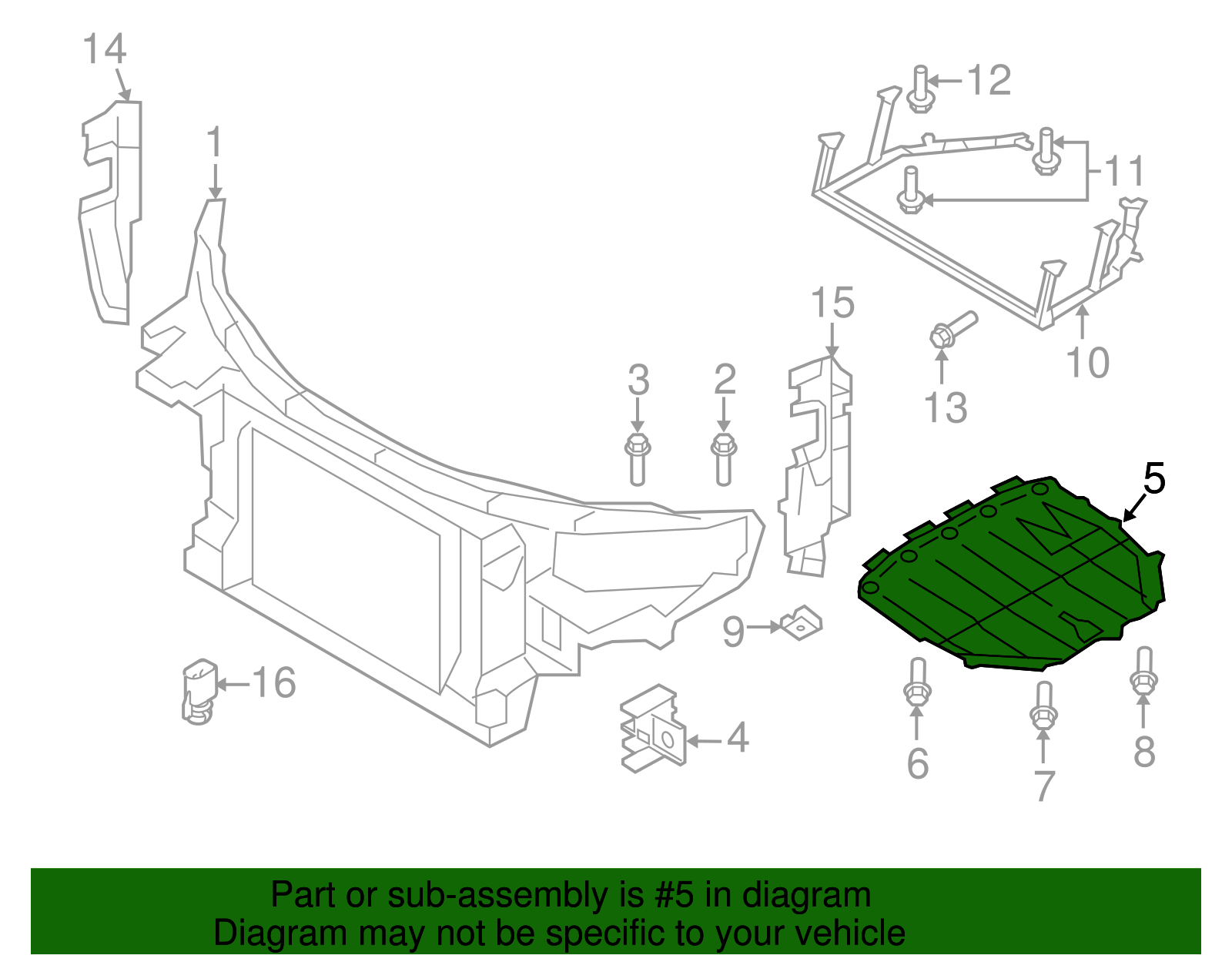 2008-2015 Audi Under Cover 8J8-825-237-A | OEM Parts Online