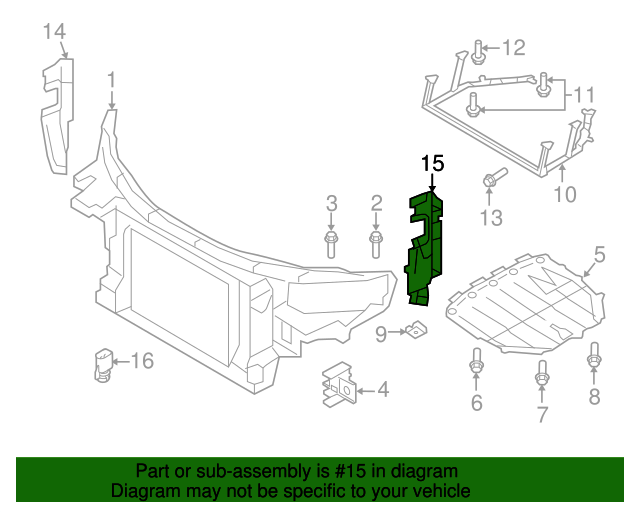 2008-2015 Audi Air Duct 8J0-121-283-A | Audi USA Parts