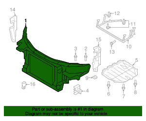 2012-2013 Audi Radiator Support 8J0-805-594-F | Audi USA Parts