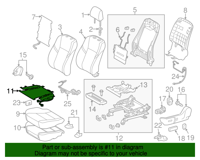 87510-06100 - Seat Cushion Heater - 2015-2018 Toyota | Lithia Toyota Parts