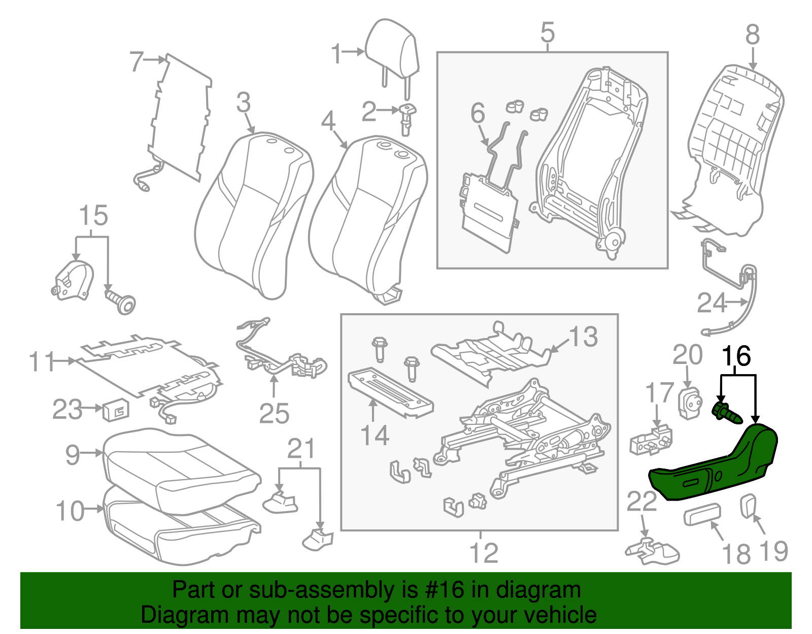 71812-06200-C0 - 2012-2018 Toyota - Seat Trim Panel (Left, Front ...