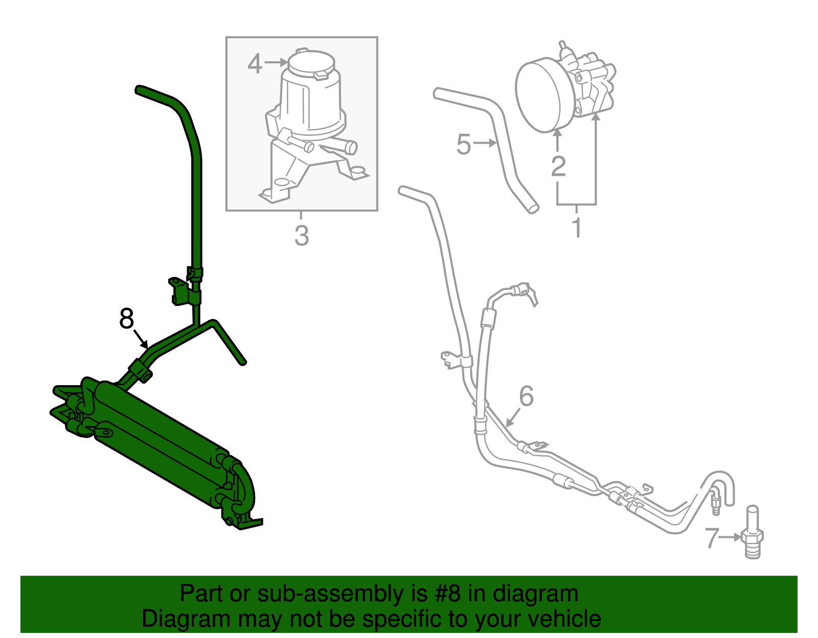 2016-2023 Toyota Tacoma Power Steering Oil Cooler 44402-04030 | Toyota ...