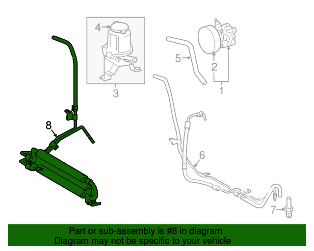 44402-04030 - Power Steering Oil Cooler - 2016-2022 Toyota Tacoma | OEM ...
