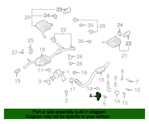 8K0-253-144-E - Exhaust System Hanger Bracket 2008-2020 Audi ...