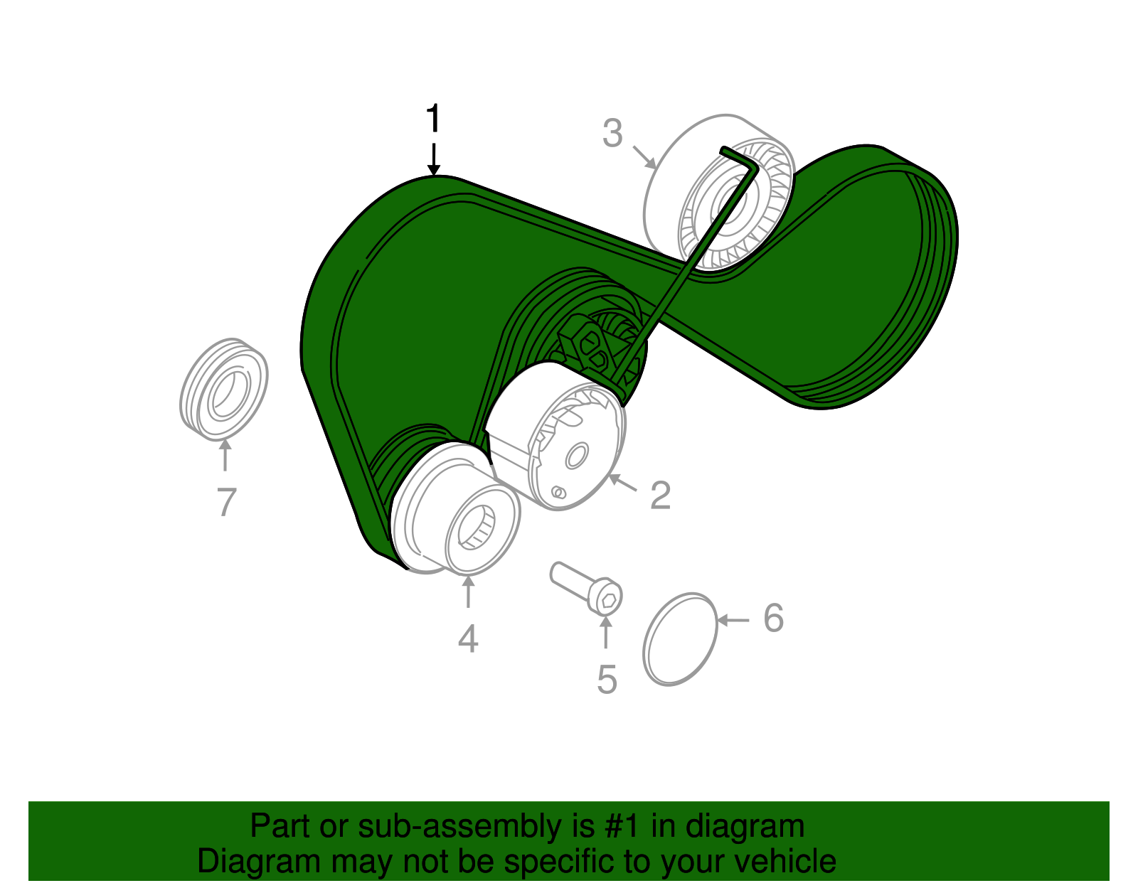LR003570 - Serpentine Belt 2008-2012 Land Rover LR2 | Land Leaping ...