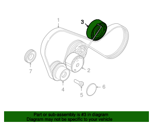 LR006076 - Idler Pulley - 2008-2012 Land Rover LR2 | Land Rover Lake Bluff