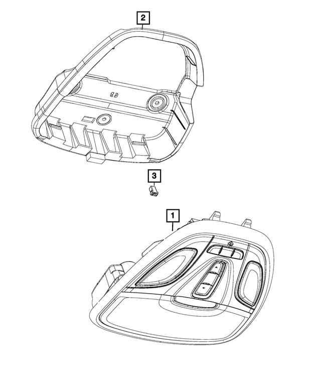2013-2016 Dodge Dart Overhead Console Bracket 68080836AB | QuirkParts