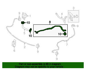 2010-2013 Mercedes-Benz HVAC Heater Hose 212-830-43-96 | MB OEM Parts