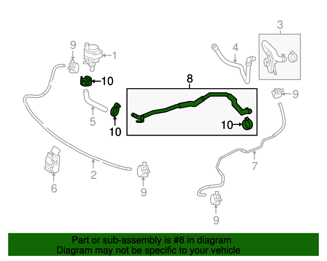 212-830-43-96 - HVAC Heater Hose 2010-2013 Mercedes-Benz | AutoNation Parts