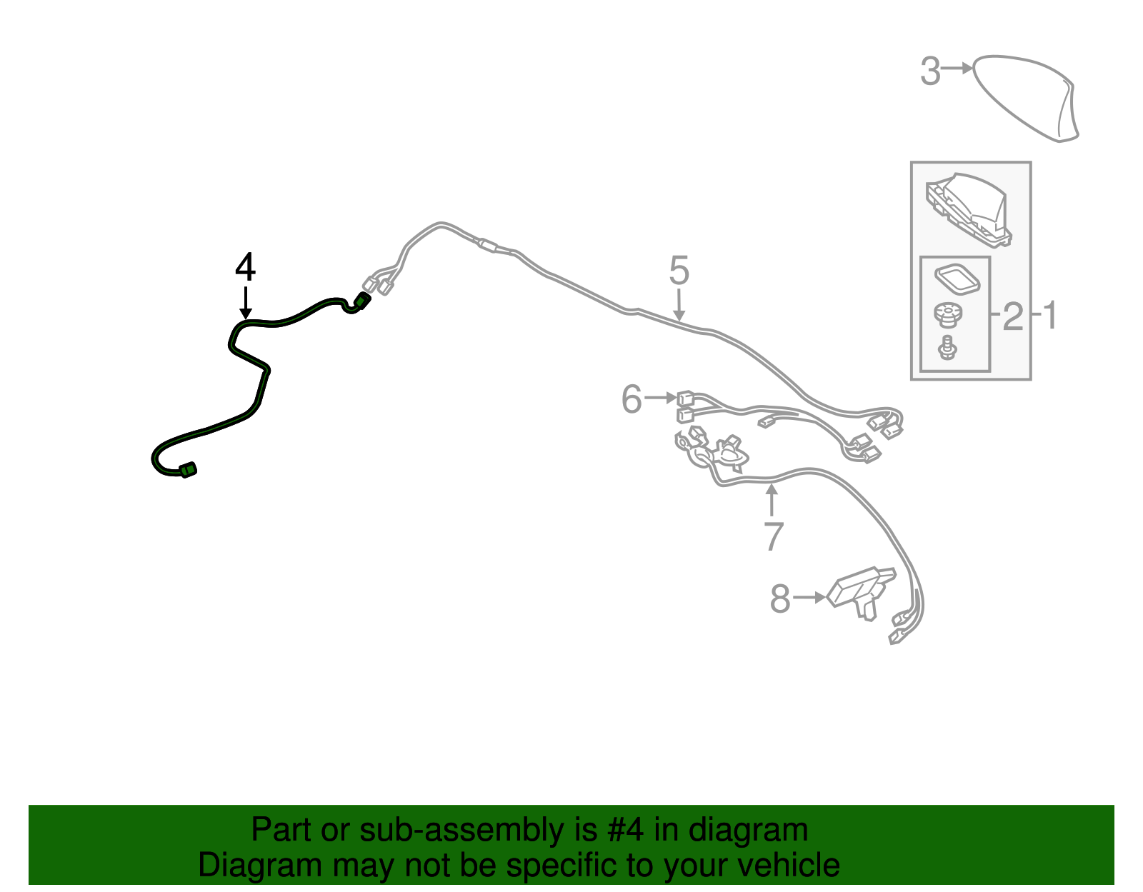 86101-76041 - High-Quality Antenna Cable for 2011-2017 Lexus CT200h ...