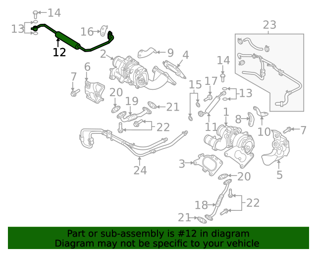 Hyundai - 28240-3L100 - Pipe Hose Assembly T C Oil Feed - 2017-2024 ...