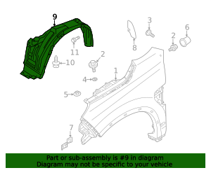 2020-2024 Mitsubishi Outlander Sport Fender Liner 63840W040P ...