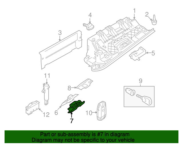 Genuine BMW 51-16-8-163-018 | Glove Box Latch | FREE Shipping on Most ...