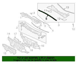 2005-2008 Lexus Seal 53383-48031 | OEM Parts Online