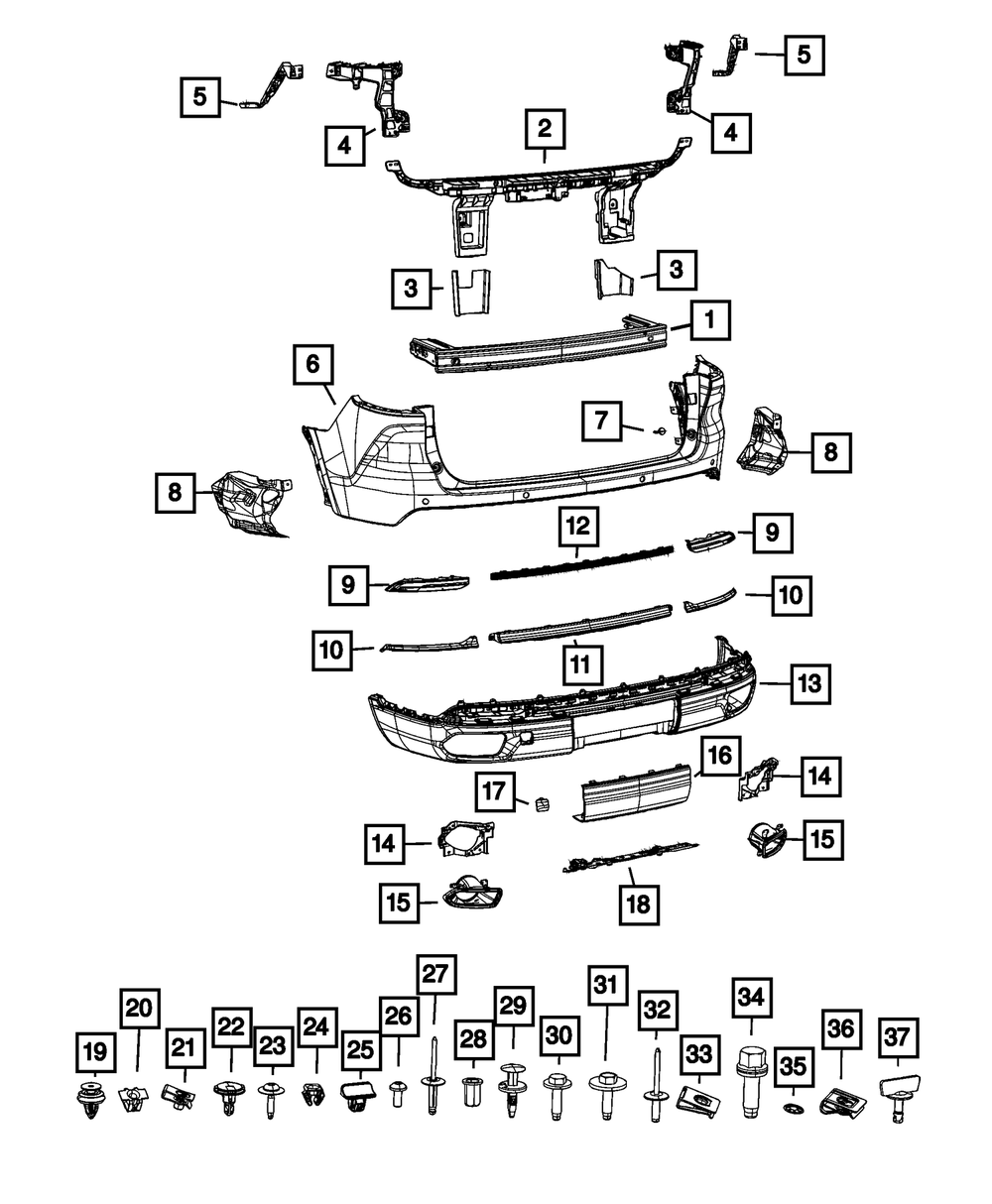 2021-2024 Jeep Grand Cherokee L Hitch Bezel 6XP93TZZAE | My Mopar Parts