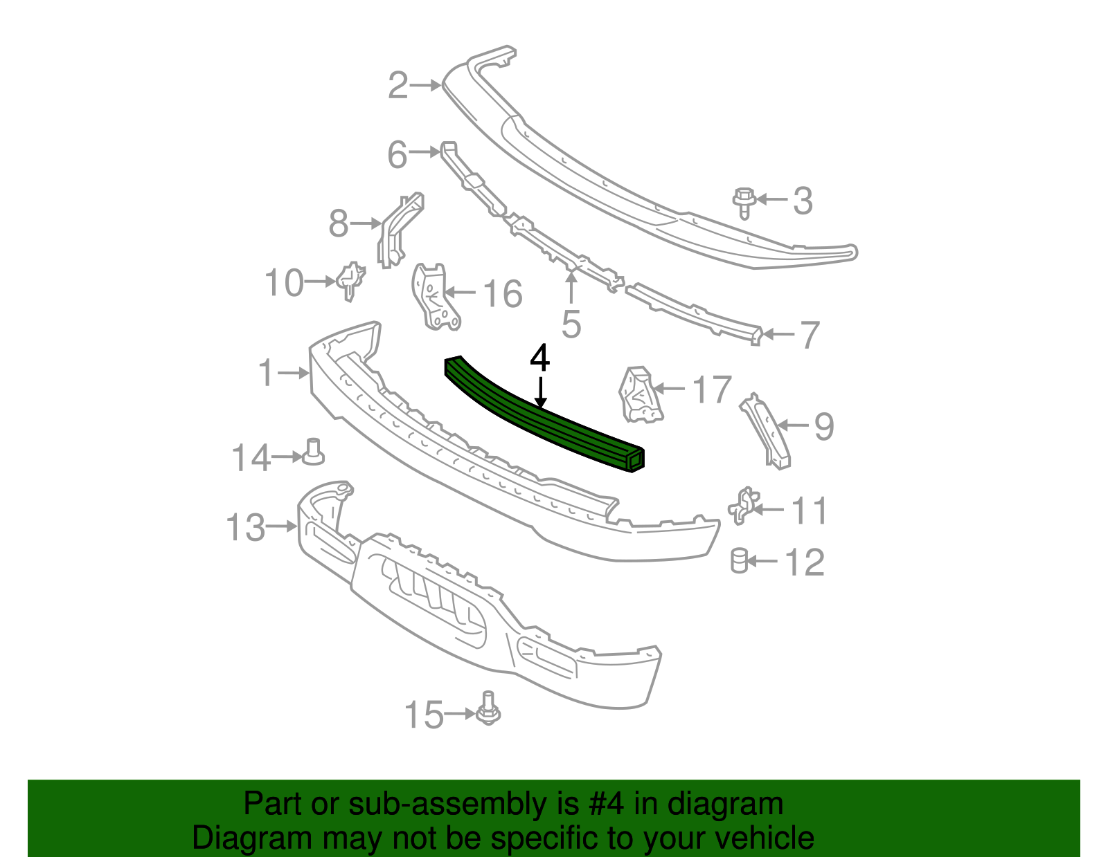 2001-2004 Toyota Tacoma Reinforcement 52131-AD010 | Toyota San Diego Parts