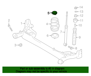 2012-2019 Nissan Upper Spring Insulator 55034-5RB0A | TascaParts.com