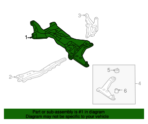 Genuine OEM Cross-Member Part# MR961222 Fits 2003-2006 Mitsubishi ...