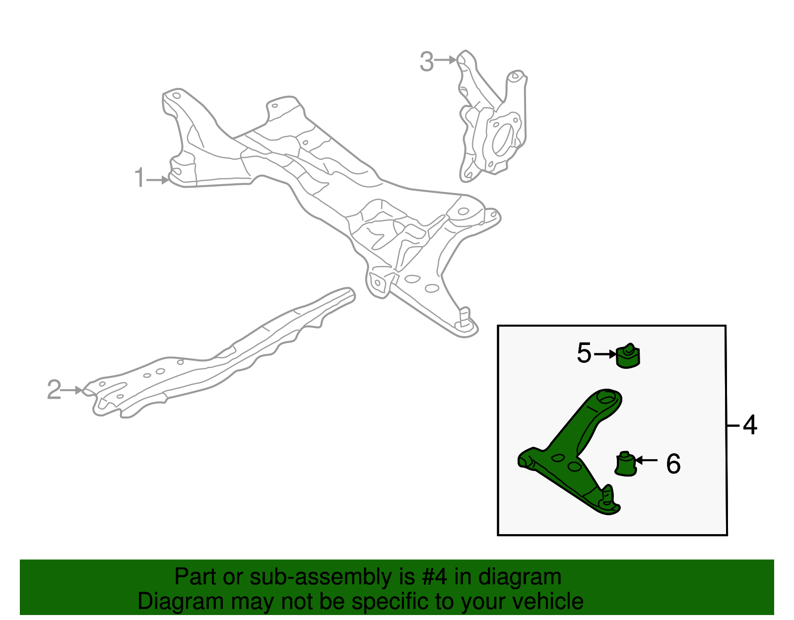 2003-2006 Mitsubishi Outlander Lower Control Arm MR961391 | Mitsubishi ...