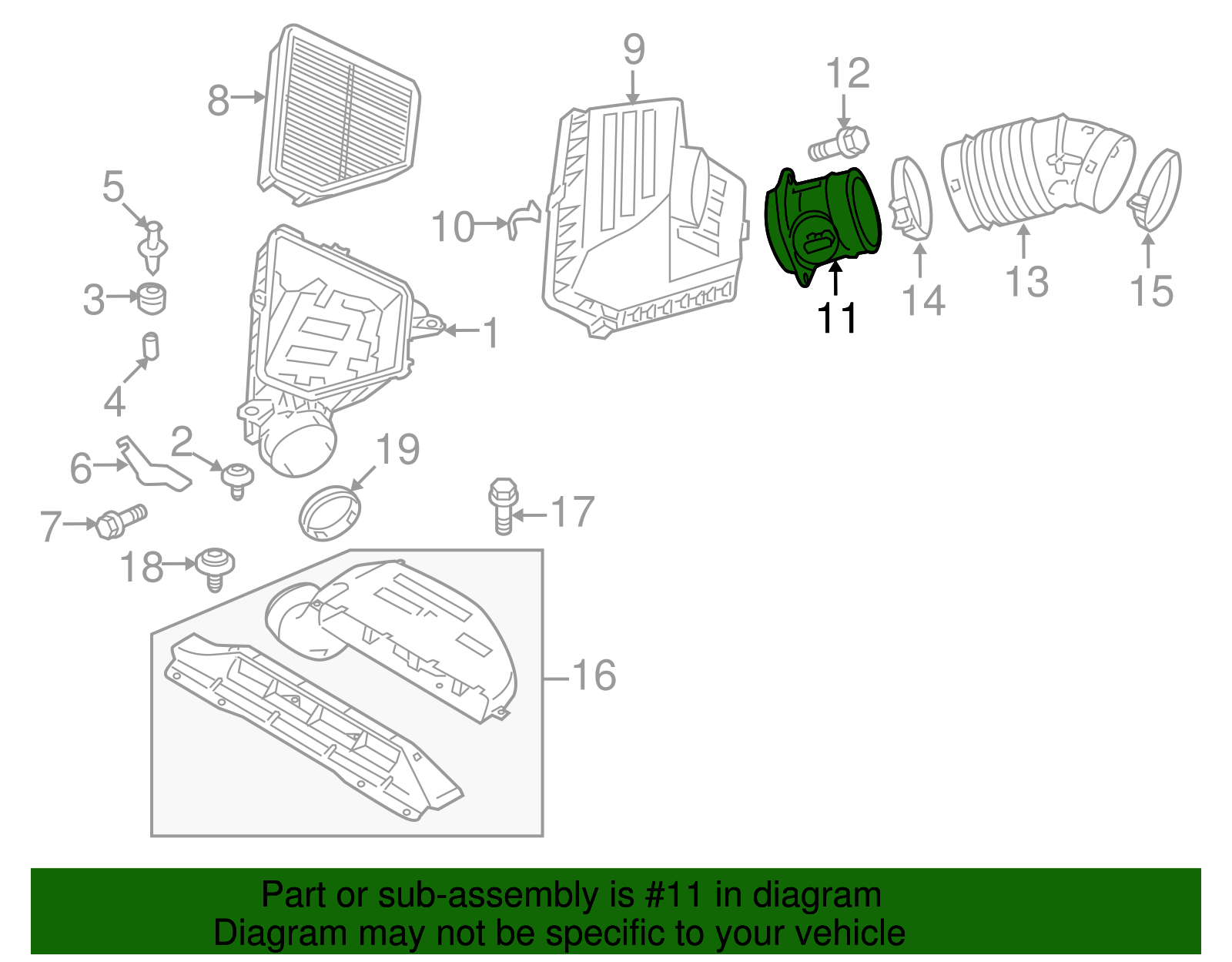 2009-2016 Hyundai Mass Air Flow Sensor 28164-3F100 | OEM Parts Online