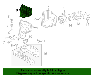 28113-2M010 - Air Filter 2010-2012 Hyundai Genesis Coupe ...