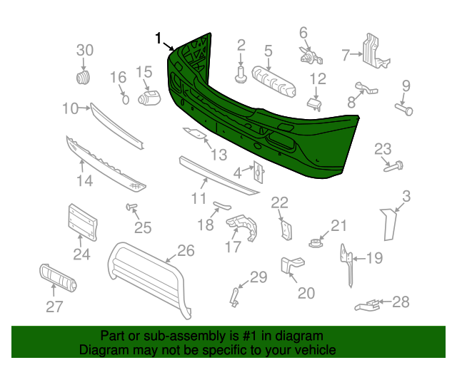 163-880-48-70 - Bumper Cover 2002-2005 Mercedes-Benz | Mercedes-Benz ...
