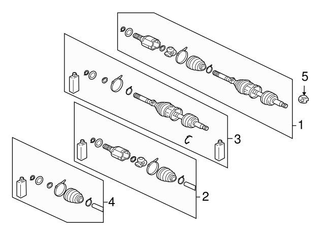 2008-2017 Mitsubishi Lancer Axle Assembly 3815A461 | Mitsubishi Parts ...