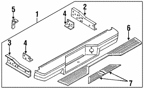 Bumper & Components - Rear for 1991 Nissan D21 | Parts for Nissans