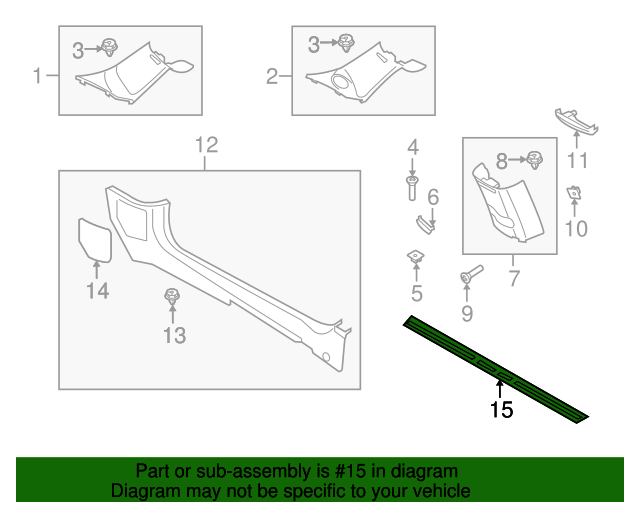 2009-2015 Mini Cooper Door Trim Sill Plate Insert 51-47-7-406-651 ...