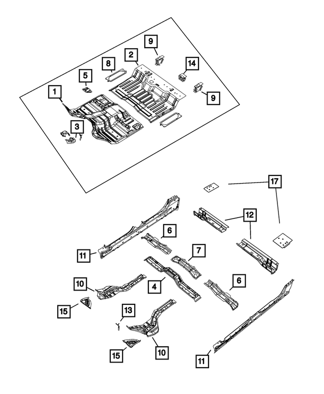 2019-2023 Ram 1500 Body Side Sill, Right 68276776AE | Mopar Factory Parts