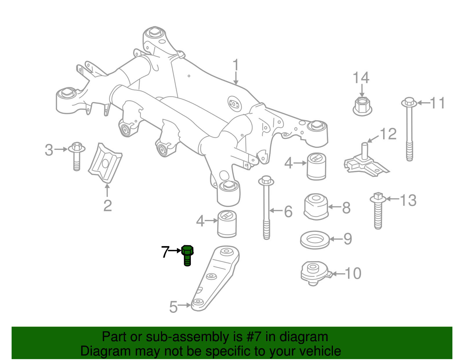 33306760652 - 2000-2016 BMW Support Bracket Mount Bolt (33-30-6-760-652 ...