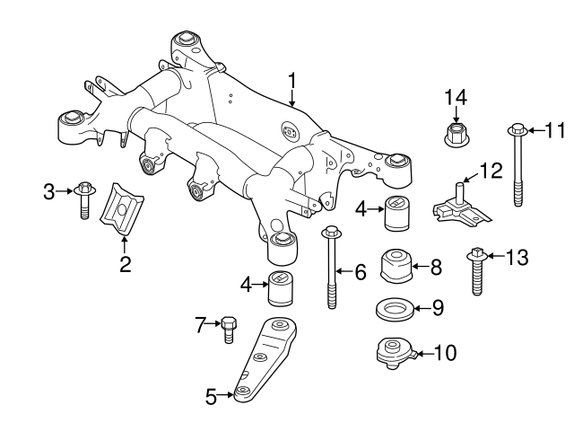 33316790573 - Suspension Cross-Member Mount Bushing - 2009-2019 BMW ...