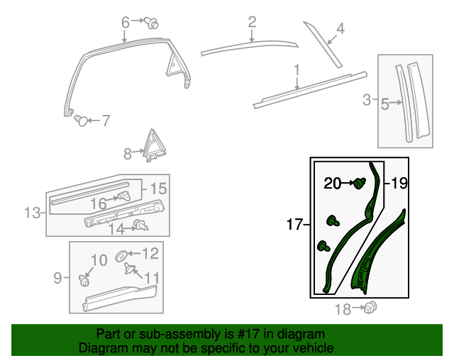 67857-0E010 - Protector 2010-2015 Lexus | Lexus Parts Outlet