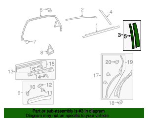2010-2015 Lexus Frame Molding 75707-0E020 | OEM Parts Online