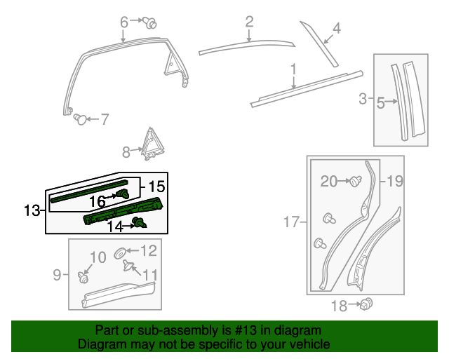 2010-2015 Lexus Lower Door Trim 75745-0E010 | AutoNationParts.com