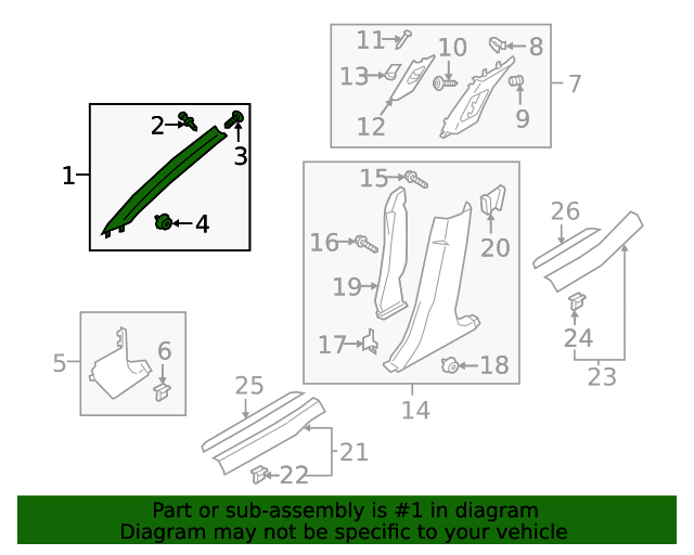 85810-J6100BGA - Windshield Pillar Trim 2019-2020 Kia K900 | Kia.Parts ...