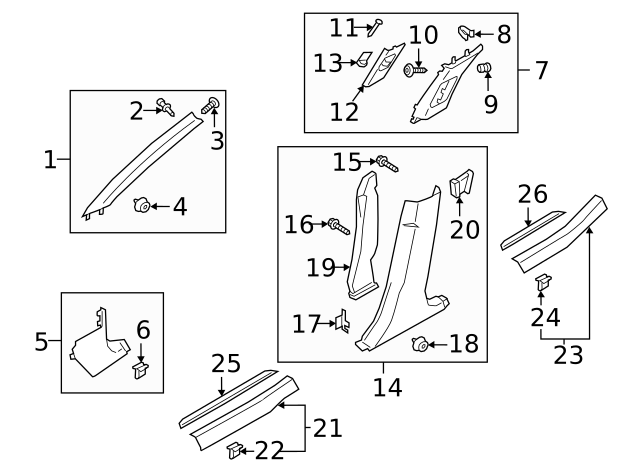 85810-J6100BGA - Windshield Pillar Trim 2019-2020 Kia K900 | Kia.Parts ...
